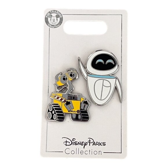 Disney | Jewelry | Disney Parks Disney Pixar Walle And Eve Pin Set ...
